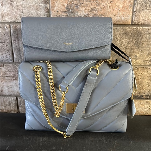 Banana Republic | Bags | Nwt Moncrief Elegant Dirty Blue Leather Bag ...